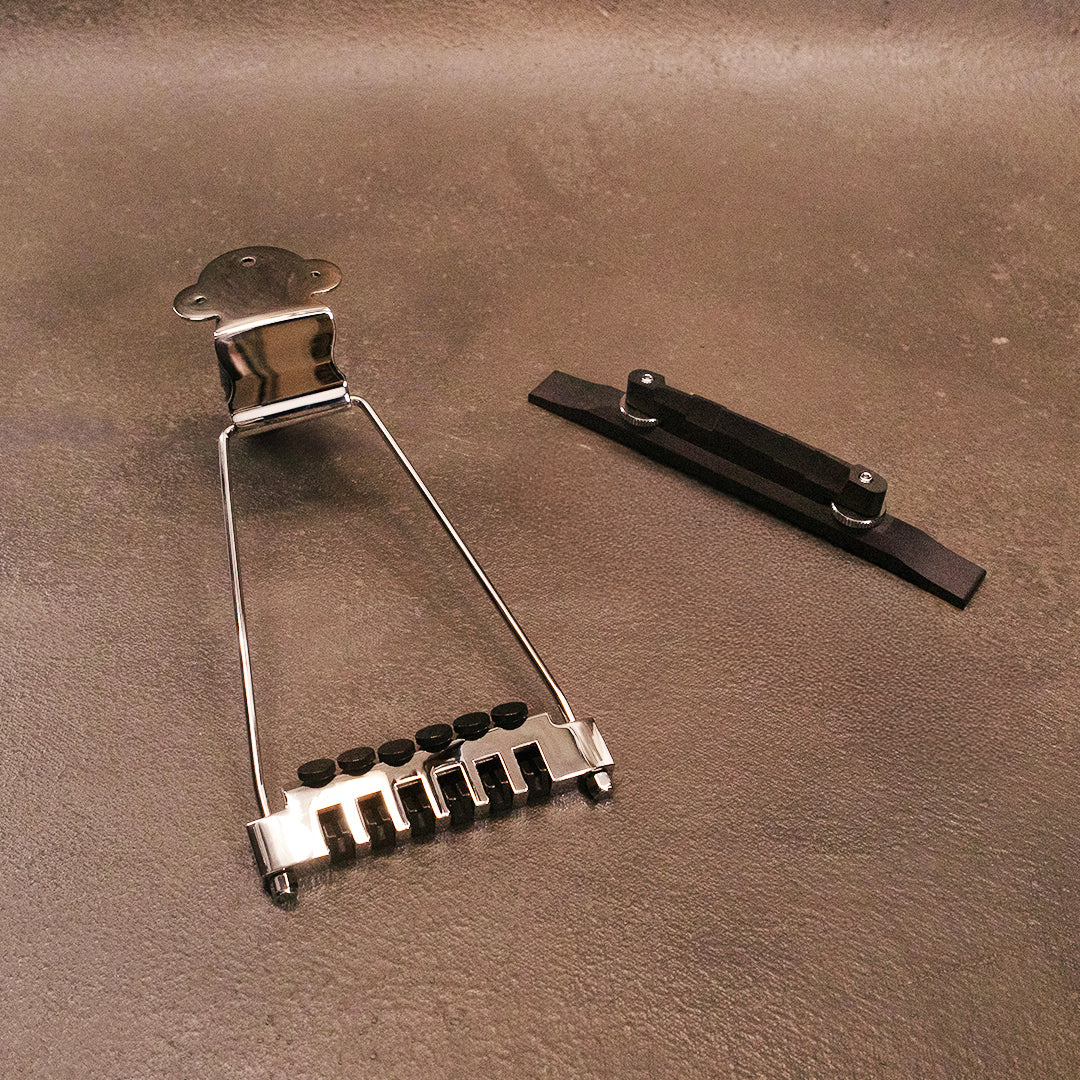 Badass Trapeze Tailpiece and Ebony Bridge Bundle